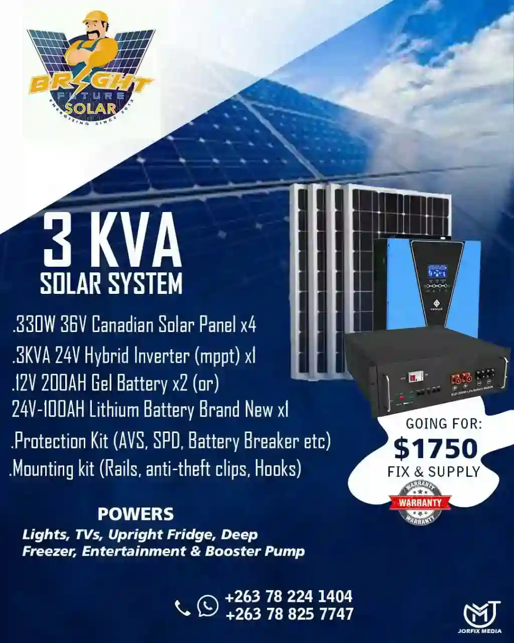 3 KVA SOLAR SYSTEM - Zimbabwe