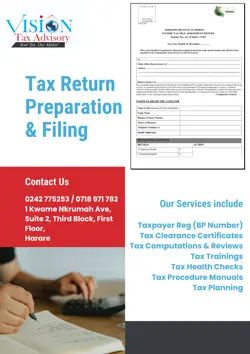 Tax Reg, Planning, Return Prep & Filing Services - Zimbabwe